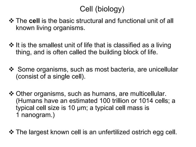 Cell and tissue | PPTX