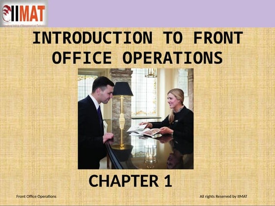 LAYOUT AND SECTIONS OF FRONT OFFICE | PPTX | Hospitality Industry ...