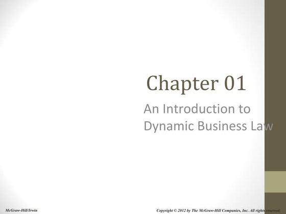 Introduction to Business Law | PPT