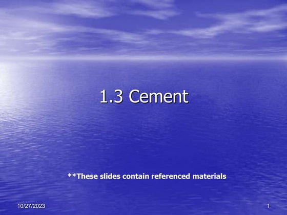 CEMENT | PPT