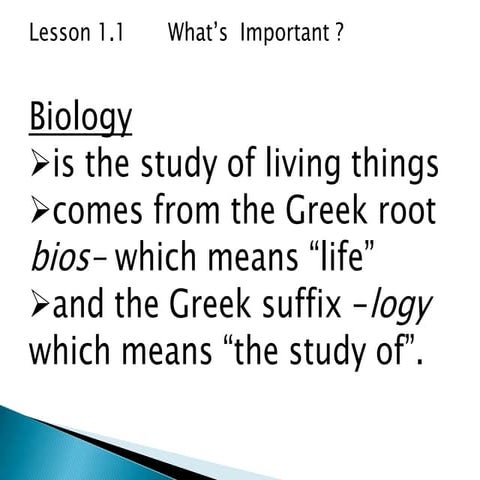 Biology Lesson 1.1 | PPTX