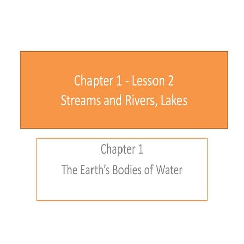 Chapter 1 Lesson 2 A Streams Rivers Lakes.ppt