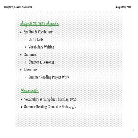 Chapter 1, Lesson 5 | PPT