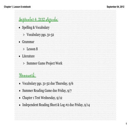 Chapter 1, Lesson 8 | PPT