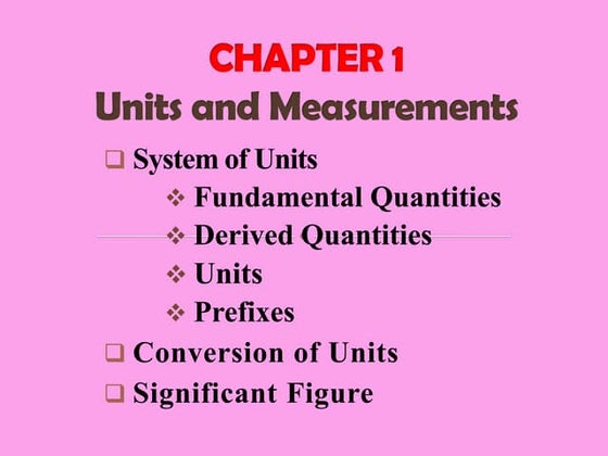 Units and measurements - Basic SI units | PPT