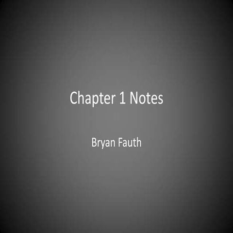 Chapter 1 notes | PPT