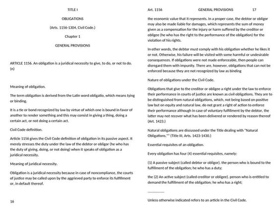 Obligations and contracts | PDF | Law