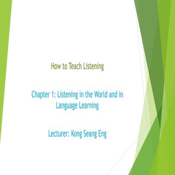 Chapter 1 of how to teach listening | PPTX