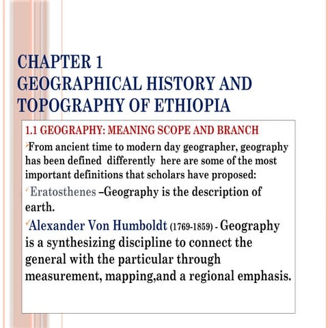 CHAPTER 1 geography grade 9 part 1 PowerPoint presentation | PPTX