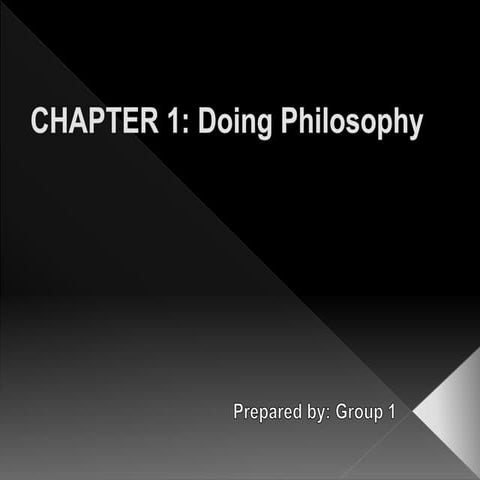 Chapter 1 philosophy | PPTX