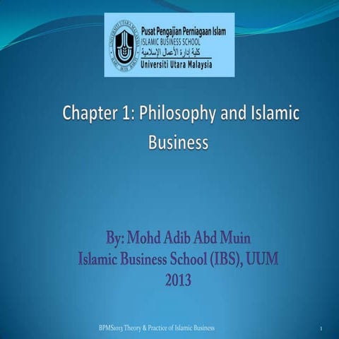 Chapter 1: Philosophy in Islamic Business | PPTX