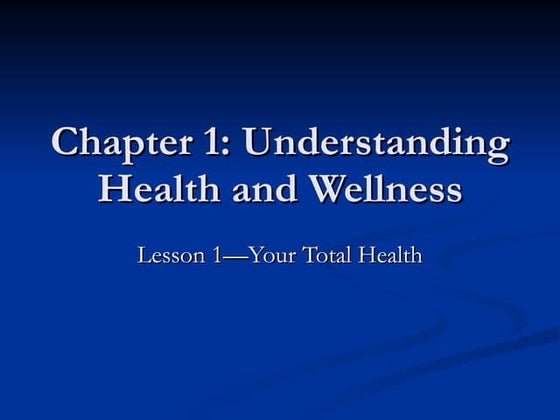 HEALTH AND WELLNESS | PPT
