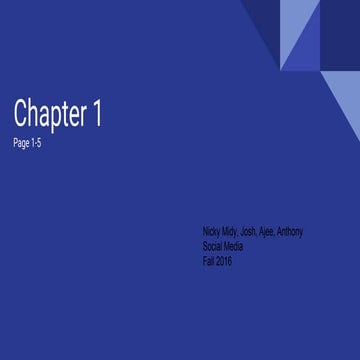 Chapter 1 powerpoint | PPTX | Social Networking | Internet