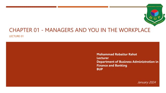 Managers roles and skills | PPT