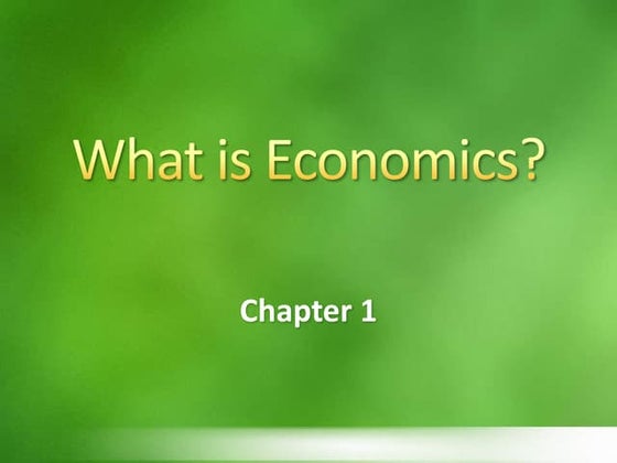 Economics: Chapter 3 | PPT