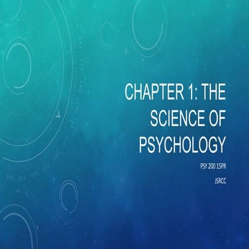Chapter 1 psychology (psy 200) | PPT