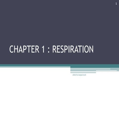Chapter 1 respiration | PPTX
