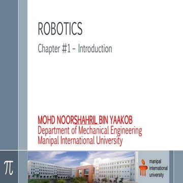 Chapter #1 robotics | PDF