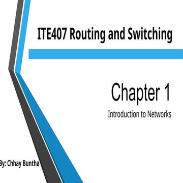 Chapter 1 Introduction to Routing and Switching.pptx | Computer Networking | Computing