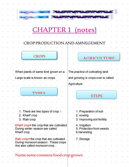 crop production and management class 8 science | PPTX