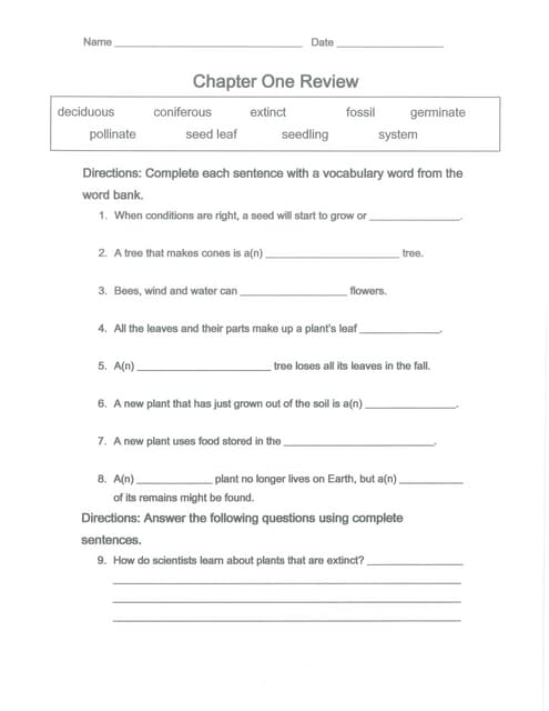 Chapter 7 Science Review | PDF