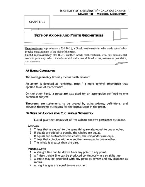 Pappus Geometry as one type of Finite Geometry | PPTX