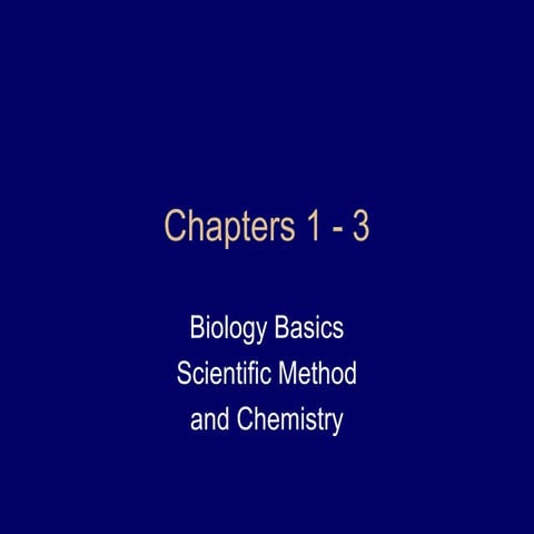 Chapter 1 slide share | PPT | Biological Sciences | Science