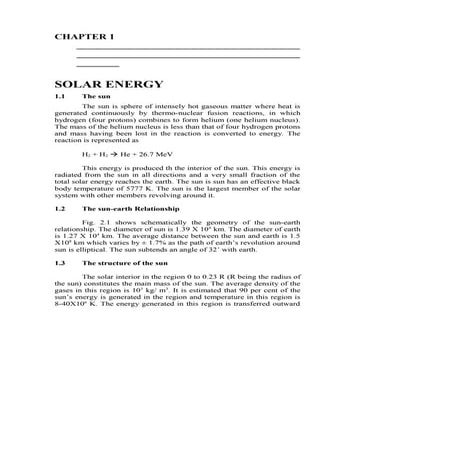 Chapter1 solar energy | DOC | Geography | Science