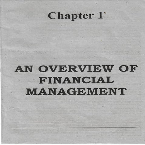 Chapter 1 solution finance management | PDF