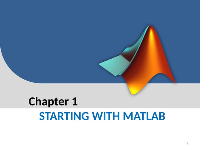 Chapter 1 Starting With MATLAB matlab.pptx Chapter 1 Starting With MATLAB matlab.pptx
