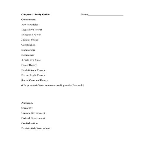 Chapter 1 study guide | PDF