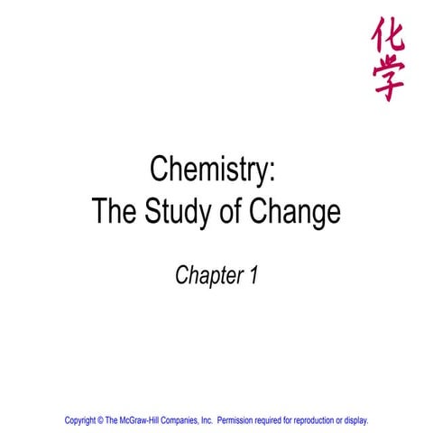 Chapter 1 Study of Change Raymond Chang. | PPT