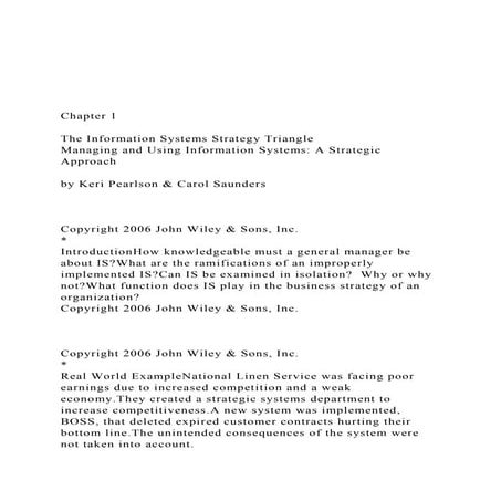 Chapter 1The Information Systems Strategy TriangleMa.docx