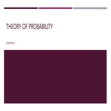 CHAPTER 1 THEORY OF PROBABILITY AND STATISTICS.pptx | Physics | Science