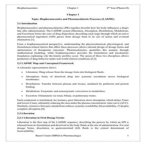 Loo–Riegelman Method: Estimating Oral Drug Absorption in Two ...