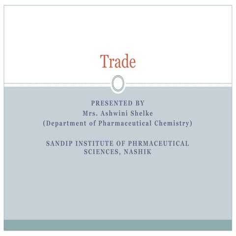 Chapter 1 Trade | PPT