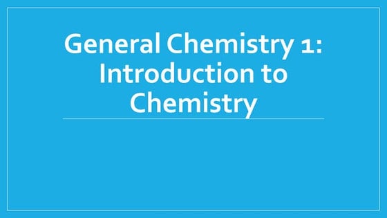 general chemistry ch1 | PPT