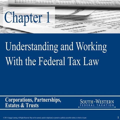 Chapter 1 understanding and working with federal tax law | PPT