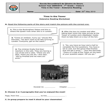 Chapter1 - worksheet time_in_the_tower_l0 | PDF