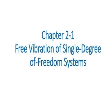 Chapter 2-1 Free Vibration of Single-Degree of-Freedom System | PDF