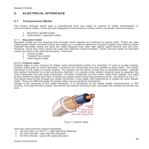 Coax cable specification_chart | PDF