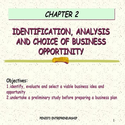 Entrepreneur Chapter 2 | PPT