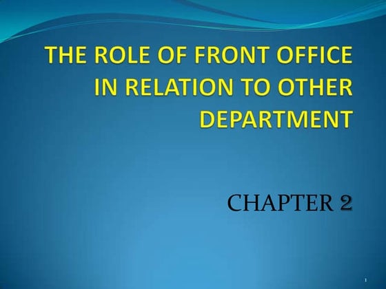 Front Office Training Manual | PDF