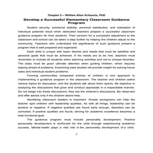 Chapter 2 - Develop a Successful Elementary Classroom Guidance Program ...