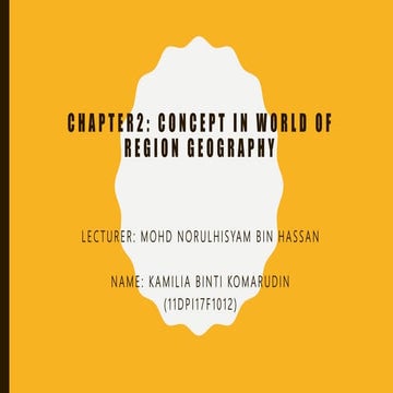 Chapter2: Concept In World Of Region Geography | PPT
