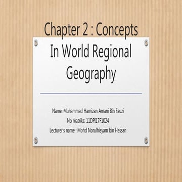 Regional Economy Development Chapter 2 | PPTX