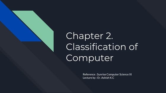 Classification of Computer | PPT