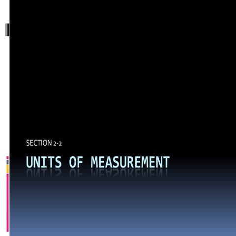 Chapter 2.2 : Units of Measurement | PPTX