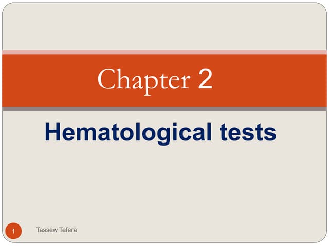 Introduction to hematology | PPT