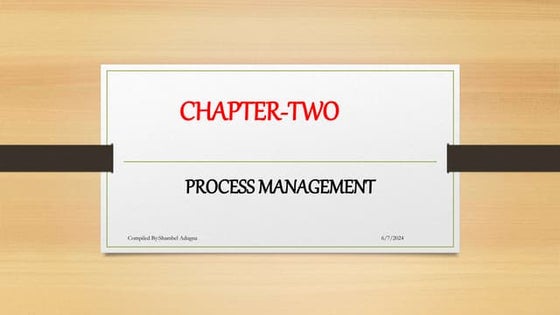 Process life cycle | PPTX